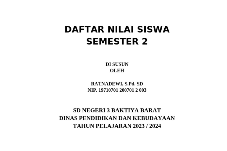 Cover Buku Mutasi Siswa | PDF