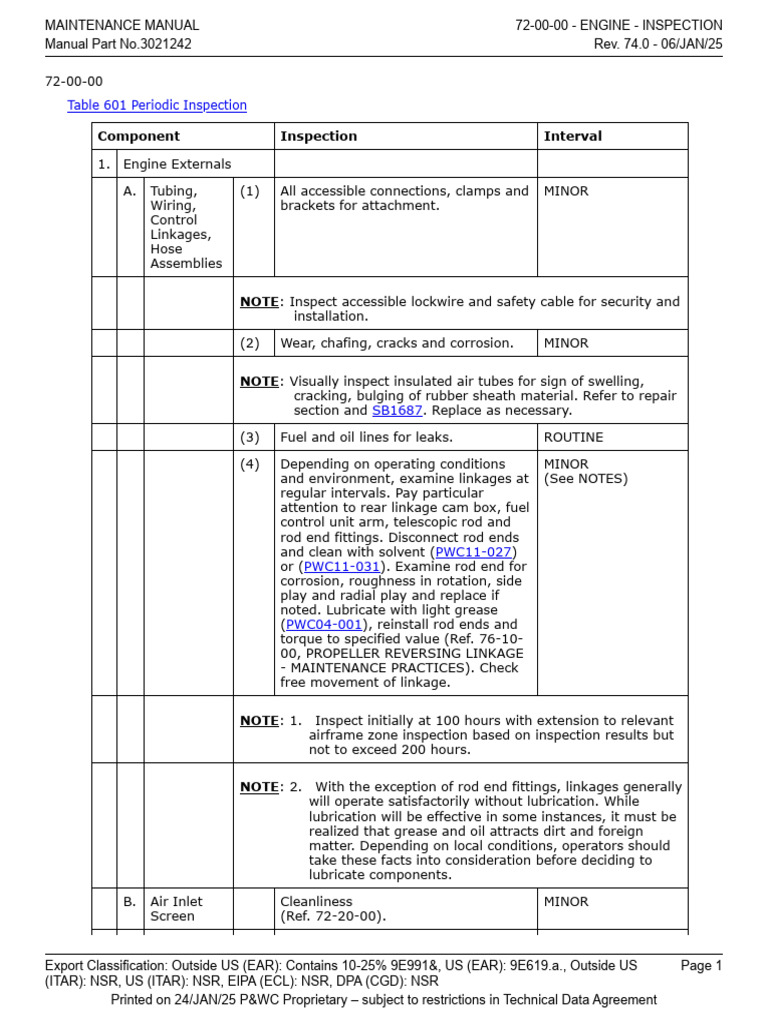 PT6A-34AG Engine Inspection Guide | PDF | Pump | Electrical Wiring