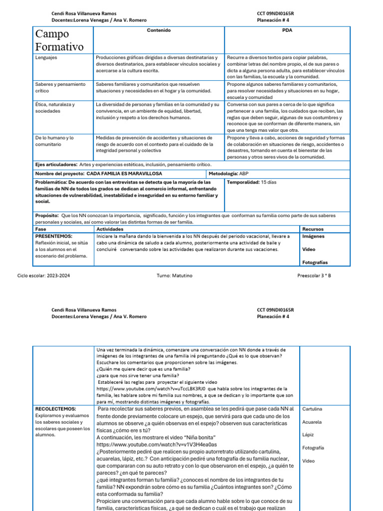 Proyecto La Familia | PDF | Comunidad | Familia