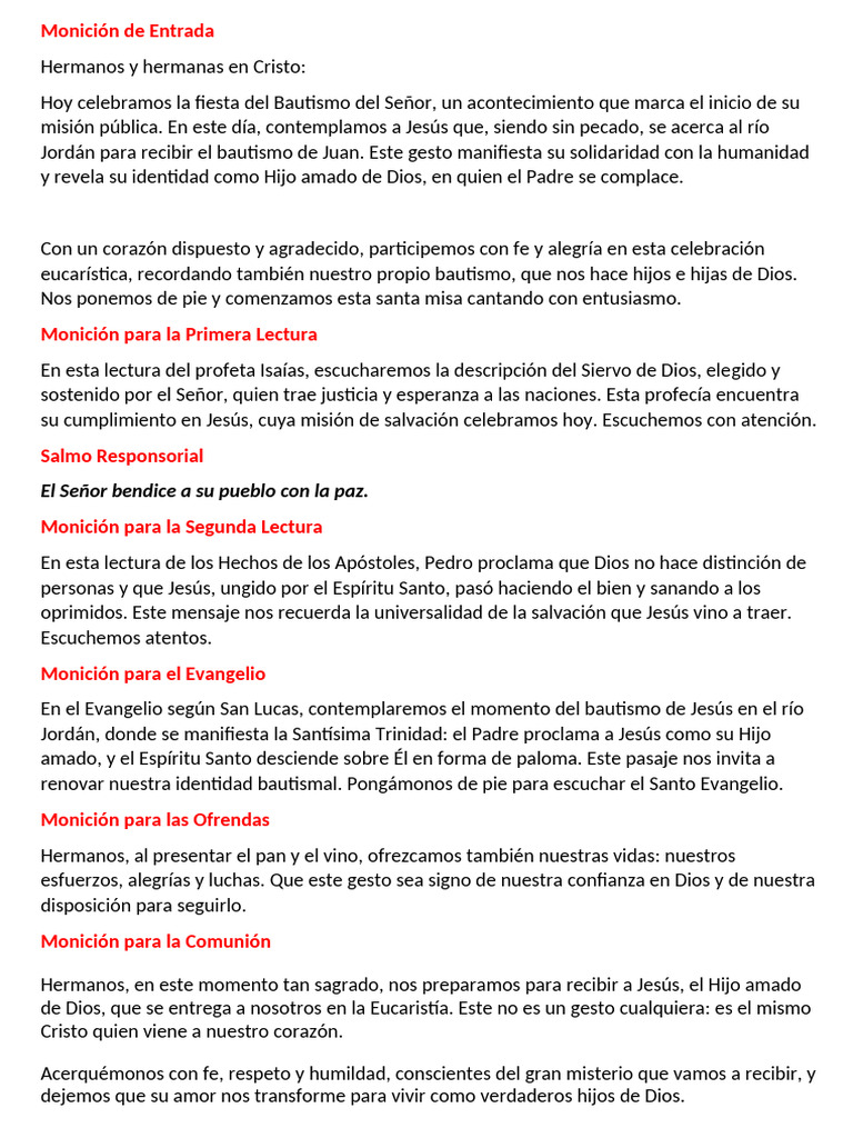 Monición de 12-01-2025 | PDF