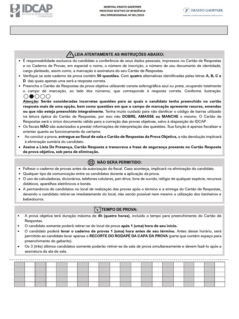 Idcap 2023 Heg Programa de Residencia em Area Profissional Da Saude Cirurgia Bucomaxilofacial ...