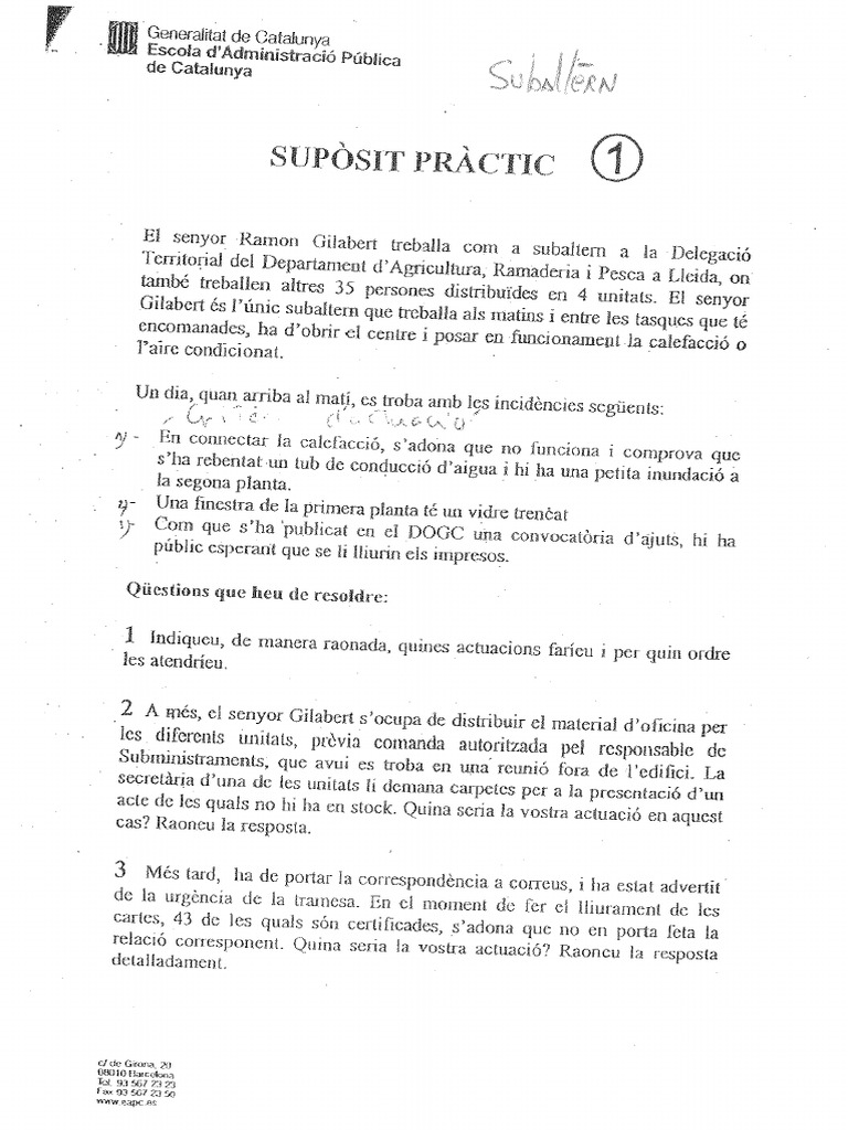 097 Subalterns - Pràctic 2 | PDF