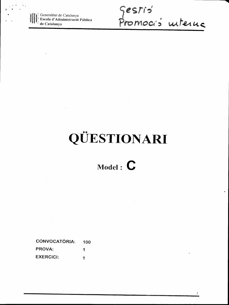 100 Gestió - Promoció Interna | PDF