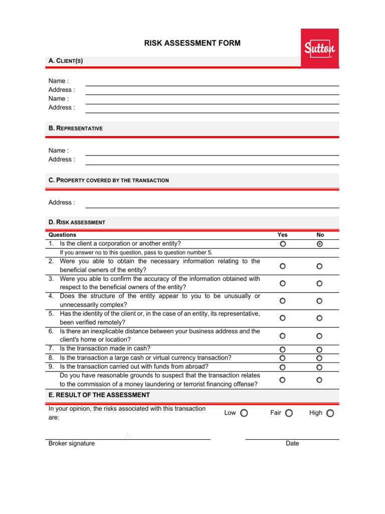 Risk - Assessment - Form ID EvelynXu1019$ | PDF