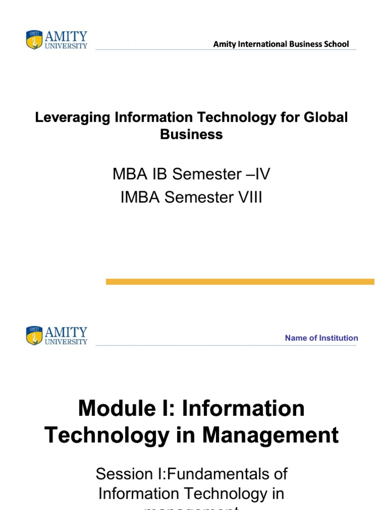 MBA IB Semester IV IMBA Semester VIII | PDF