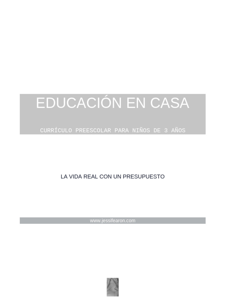 Currículo Preescolar en Casa para 3 Años | PDF | Plan de estudios ...