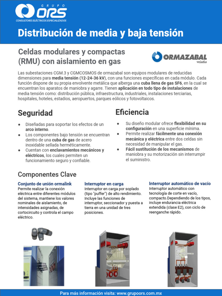 Ficha Tecnica cgm.3 Ormazabal 1.4 | PDF | Ingenieria Eléctrica | Cambiar