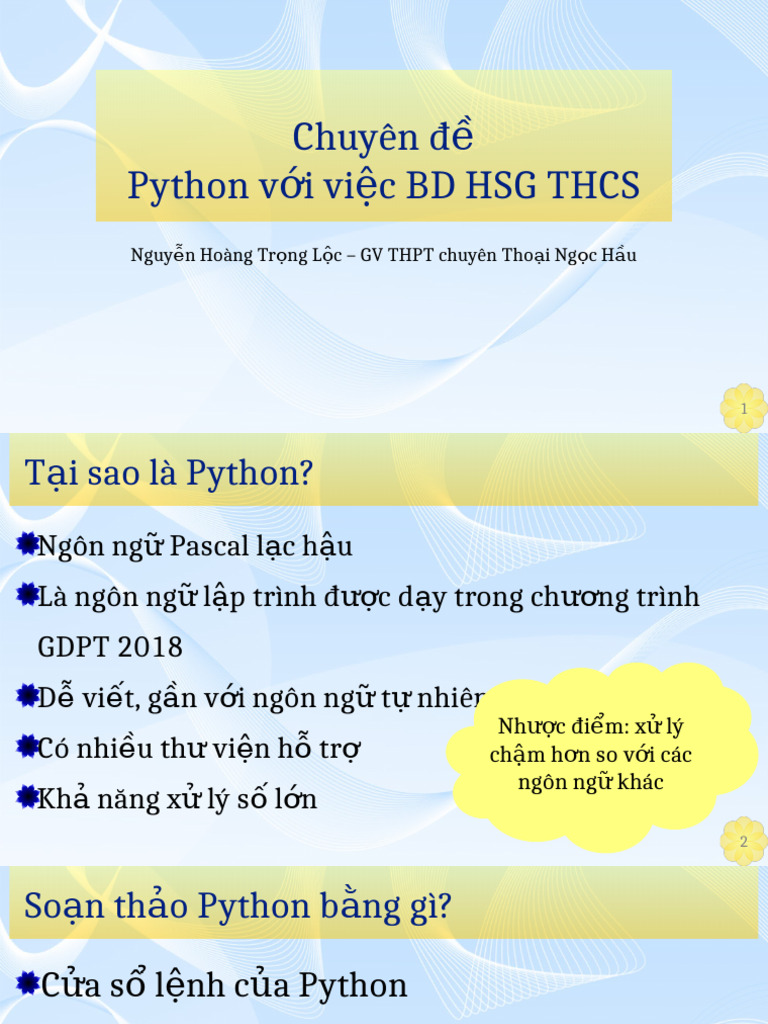 Python Trong BD HSG THCS | PDF