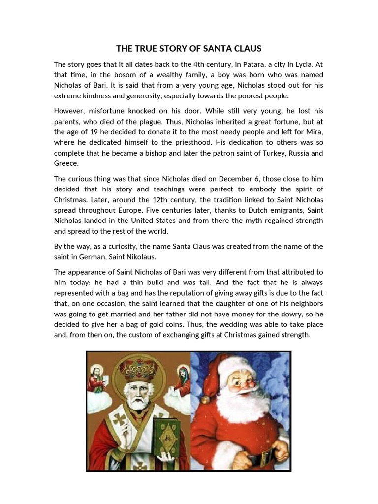 The True Story of Santa Claus | PDF