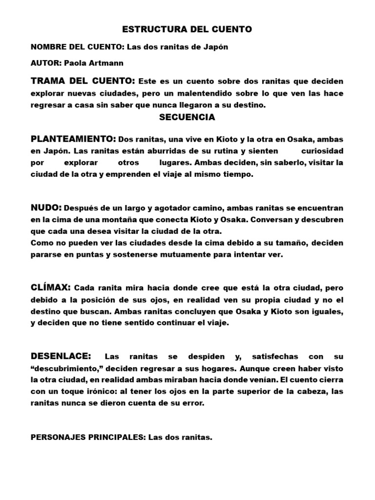 Estructura Del Cuento | PDF