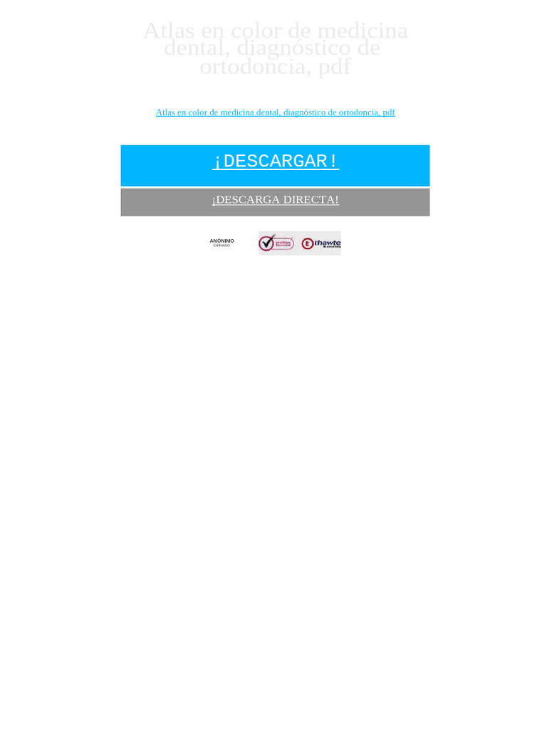 Atlas de Color de Medicina Dental Diagnóstico Ortodóntico PDF | PDF
