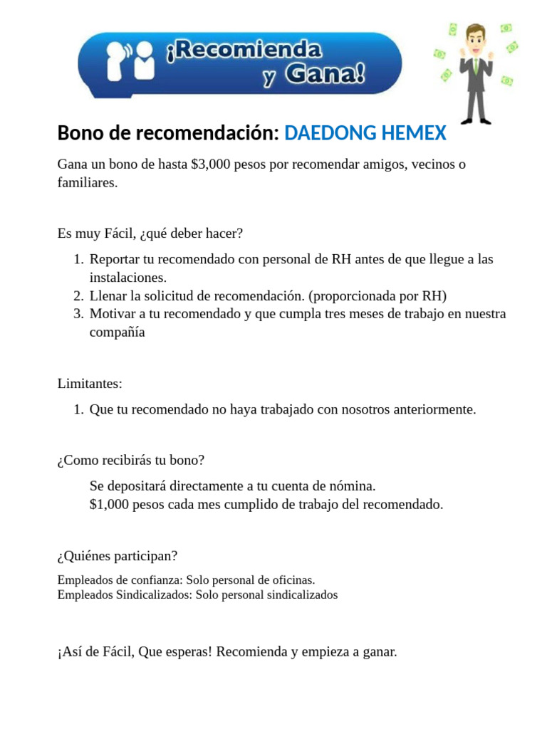 Bono de Recomendacion | PDF