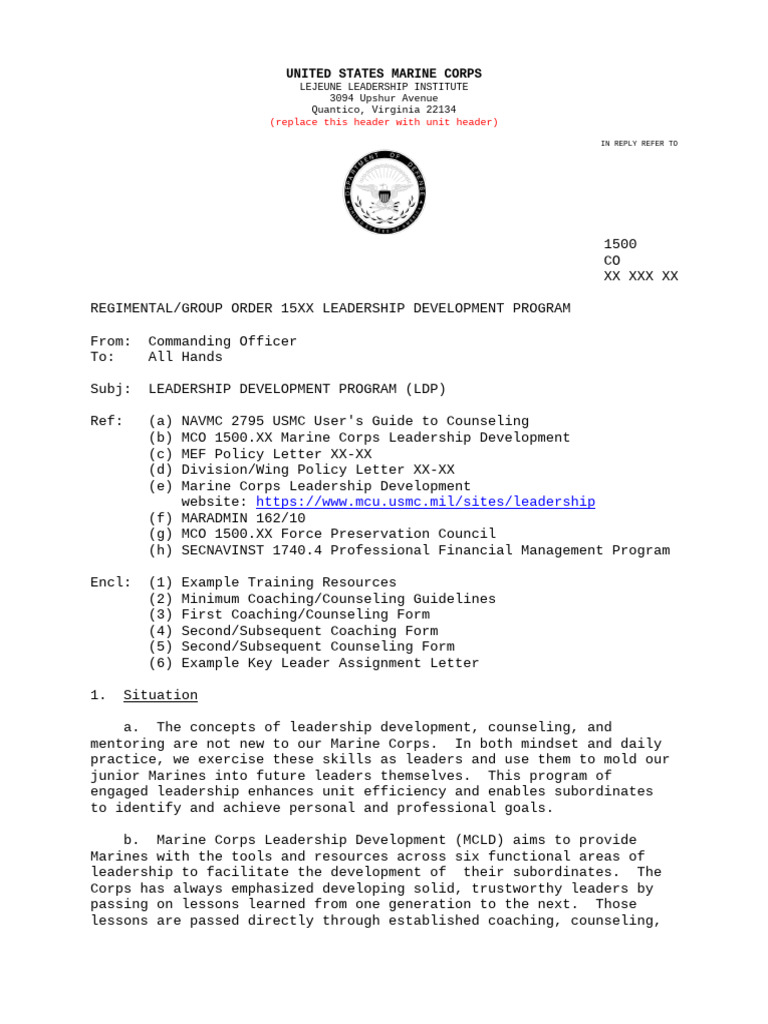 Sample MCLD RGMT - GP Order - Updated 140402 1000 | PDF | United States ...
