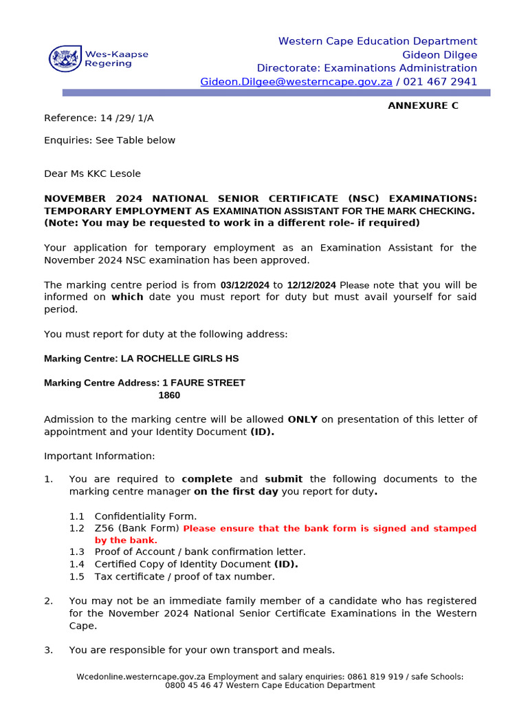 KKC Lesole (Mark Checking) | PDF