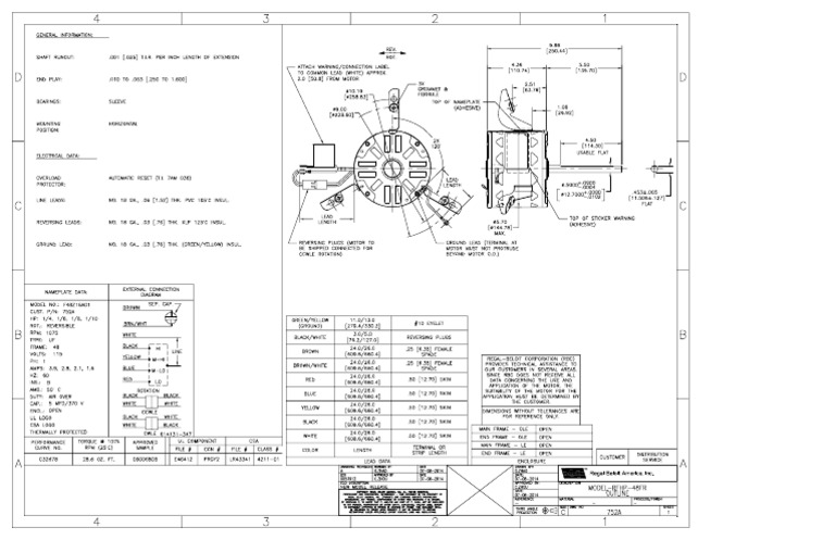 Century 752A Dimensional Drawing | PDF