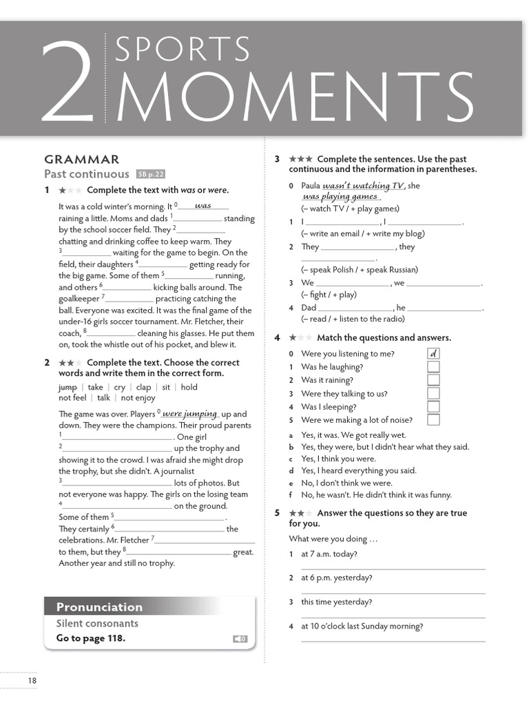 PES English GT3 Unit 2 WB | PDF