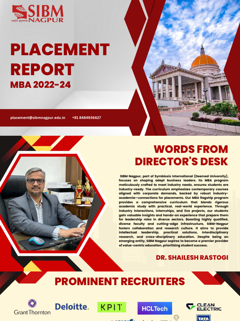 MBA Placement Report 2022 24 Compressed | PDF | Analytics | Human Resource Management