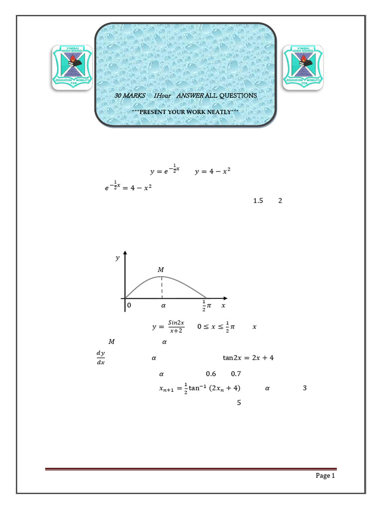Test 3 Numerical Methods | PDF
