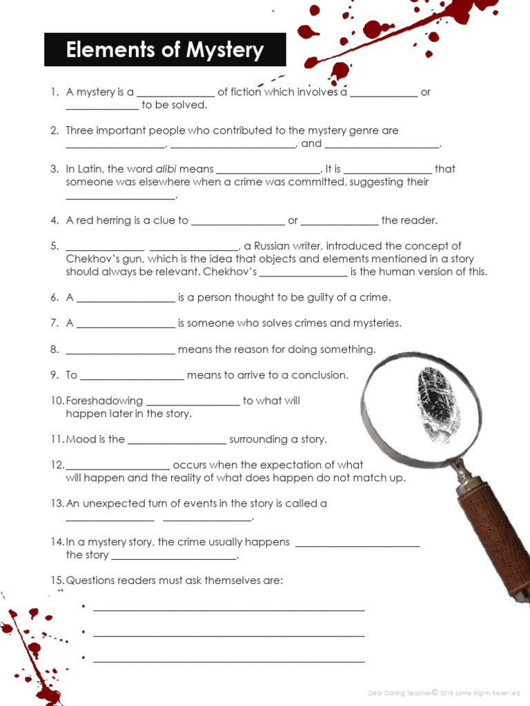 Tessa Schmidt - 1b - Mystery - Genre - Guided - Notes | PDF | Mystery ...