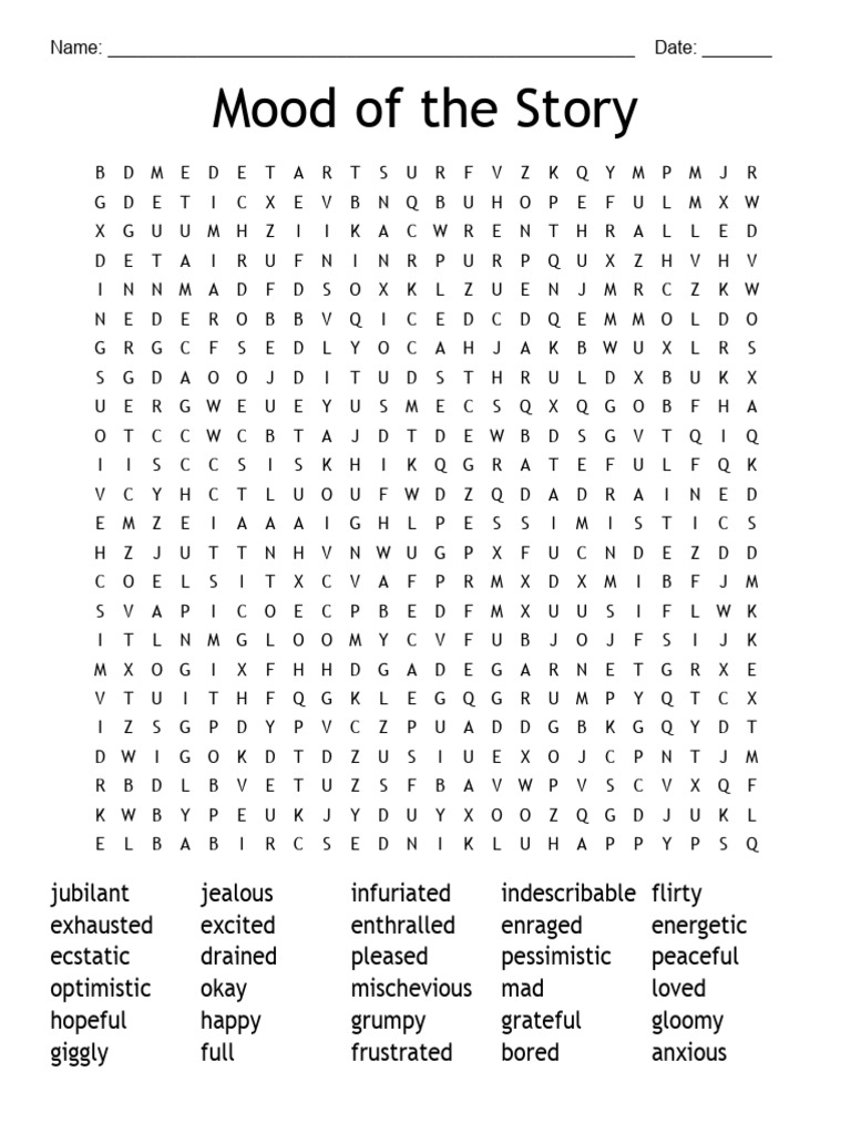 Mood word search | PDF