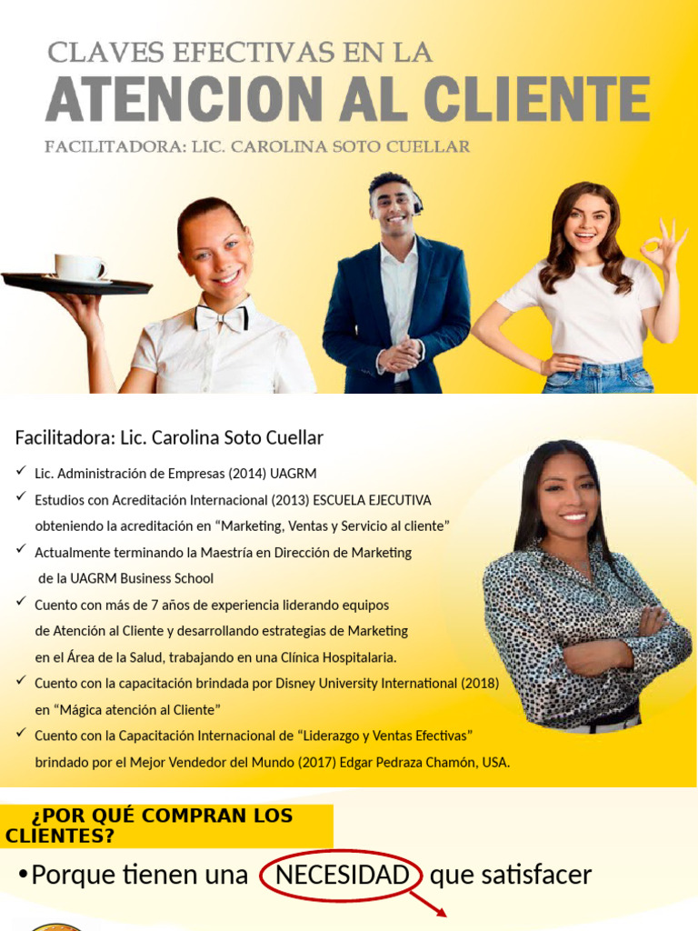 Ppt_ Atencion Al Cliente_ Carolina Soto Cuellar | PDF | Marketing | Producto (Negocio)