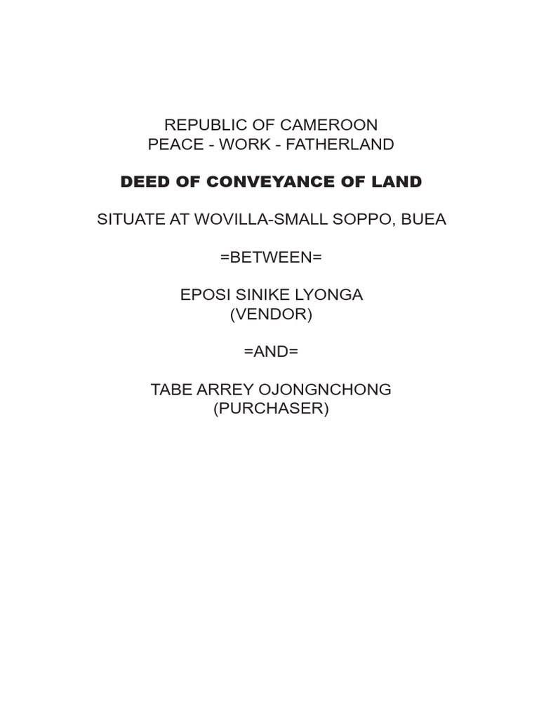 Deed Of Conveyance | PDF | Private Law | Common Law