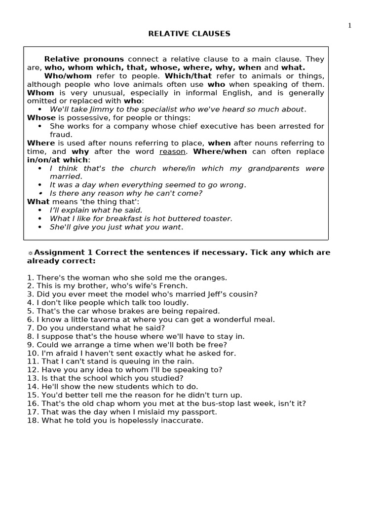 Relative Clauses | PDF | Linguistic Typology | Linguistics