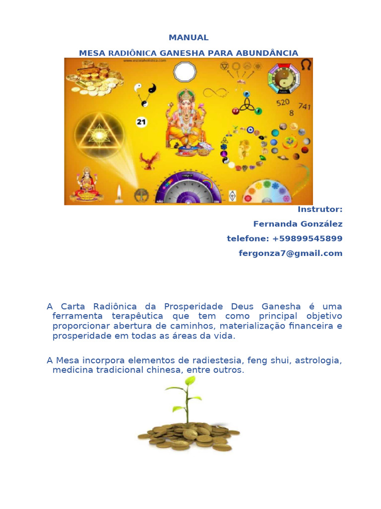 Manual Da Mesa Radiónica de Ganesha para A Abundância - 230818 - 202636 ...