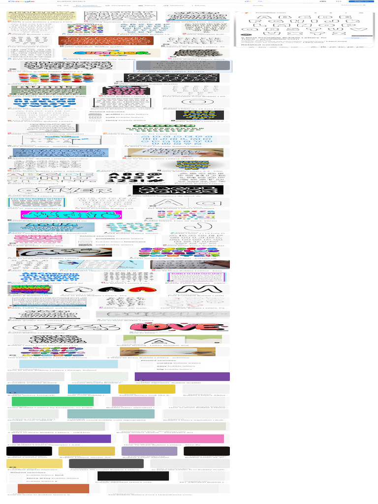 Bubble Letters - Google Search 2 | PDF | Writing | Graphic Design
