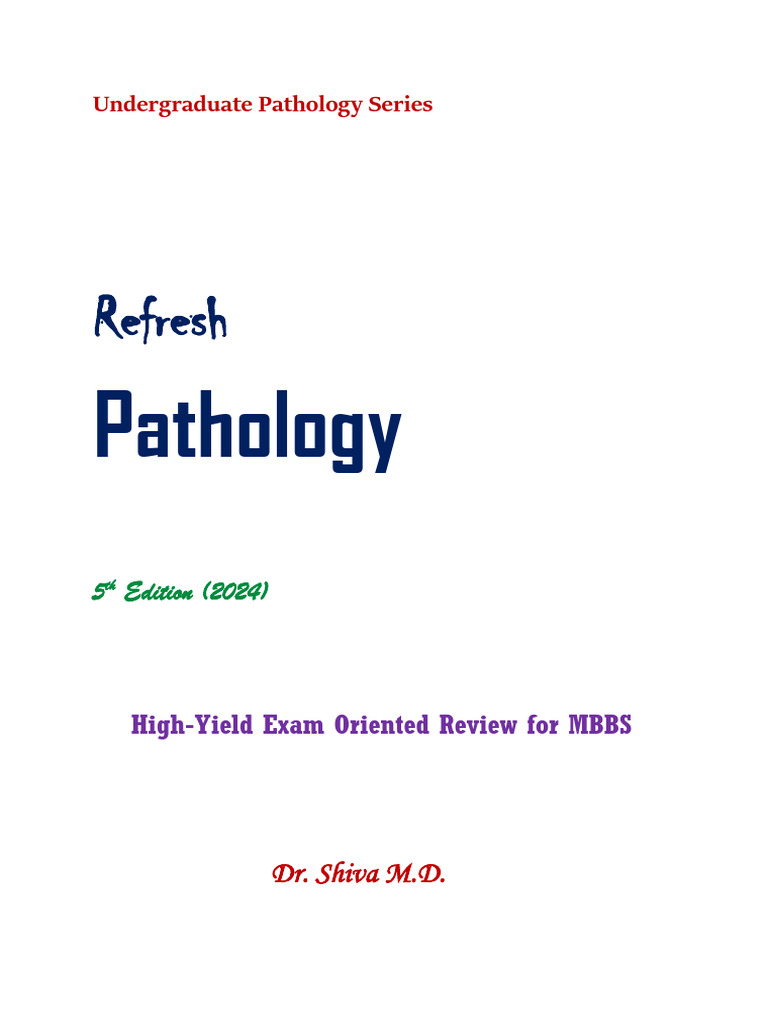 Refresh Pathology 5th Edition 2024 | PDF | Wound Healing | Inflammation