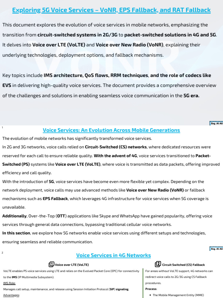 Voice Over New Radio - VoNR - in 5G | PDF | Ip Multimedia Subsystem ...