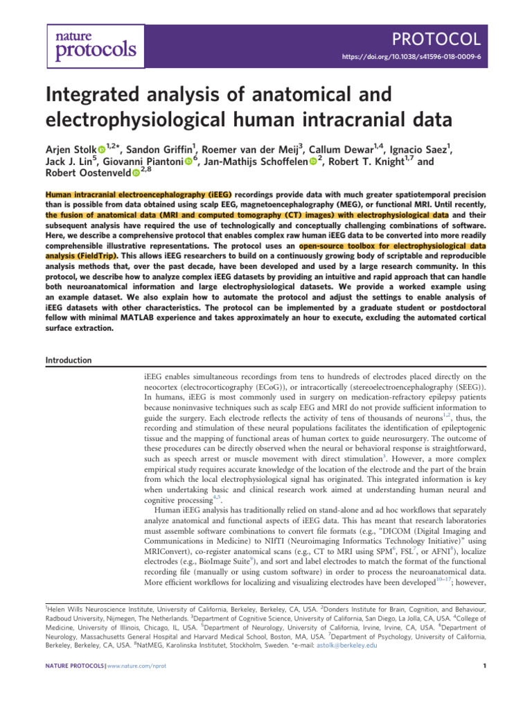 Invasive Electrophysiology in Humans 2 | PDF | Electroencephalography ...