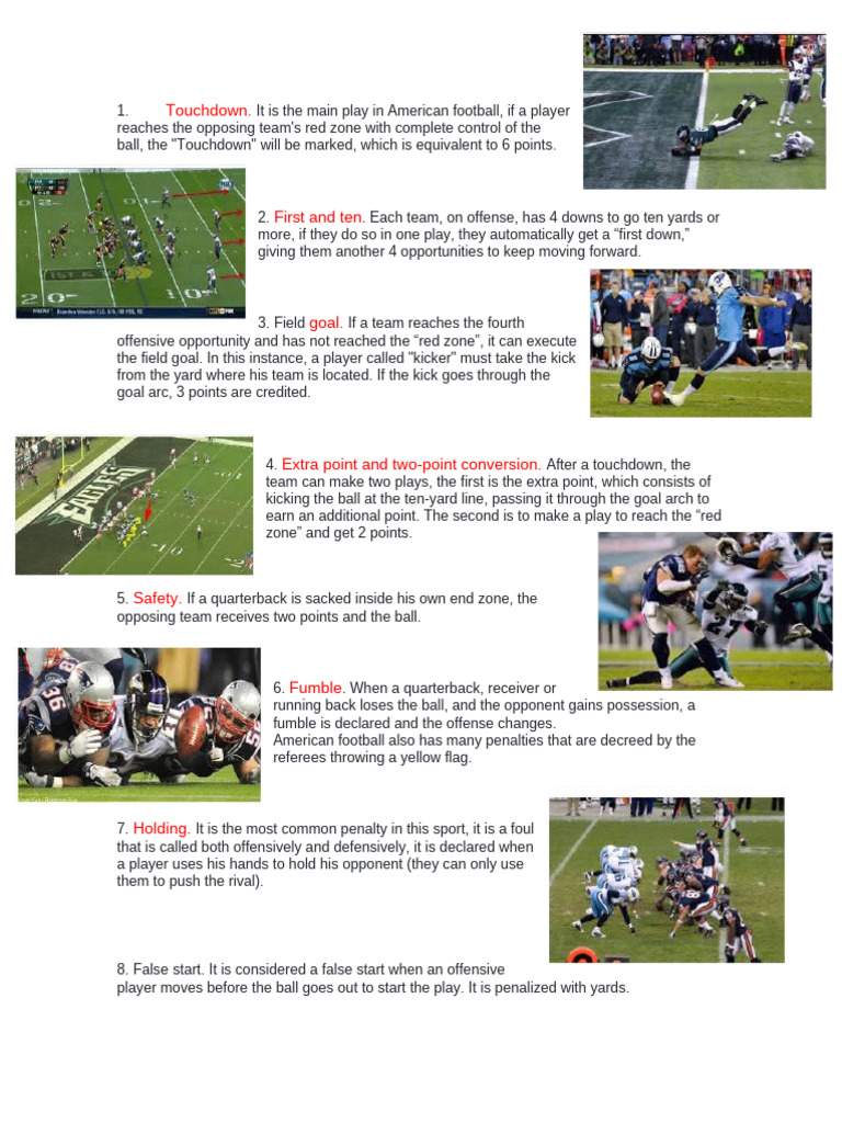 American Football Basics | PDF | Touchdown | National Football League