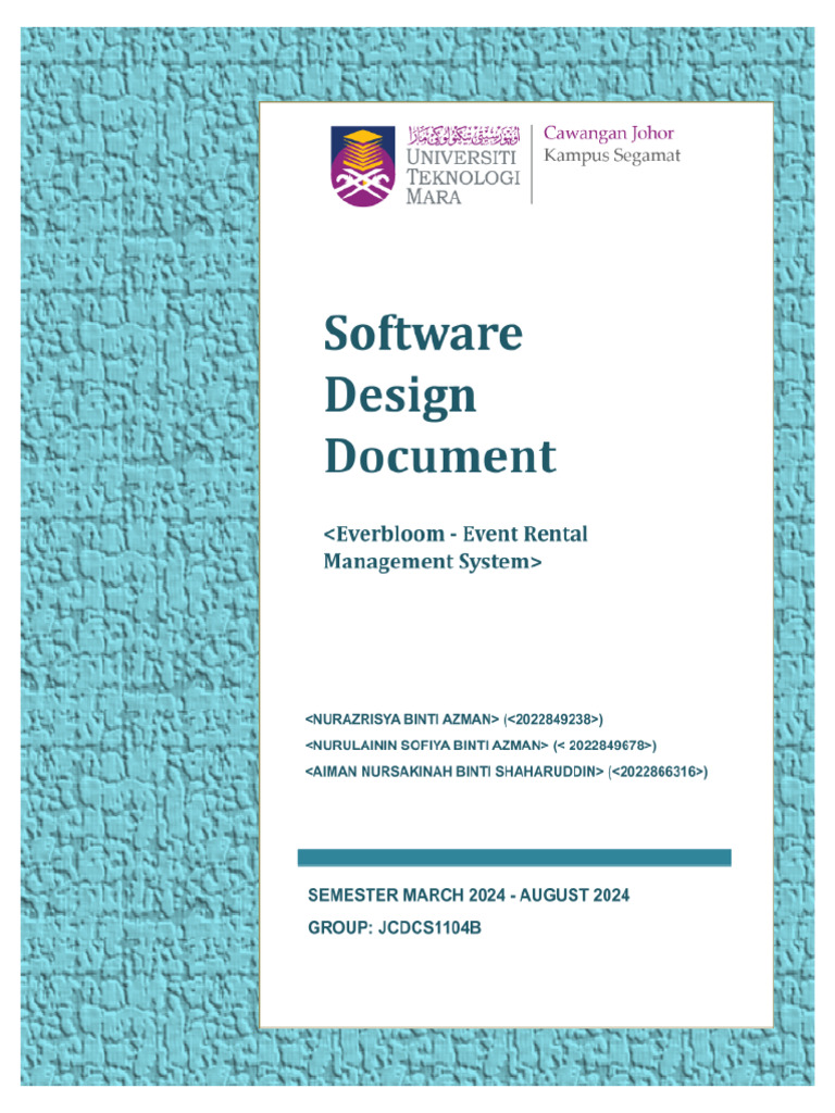 SDD Report | PDF | User (Computing) | Databases