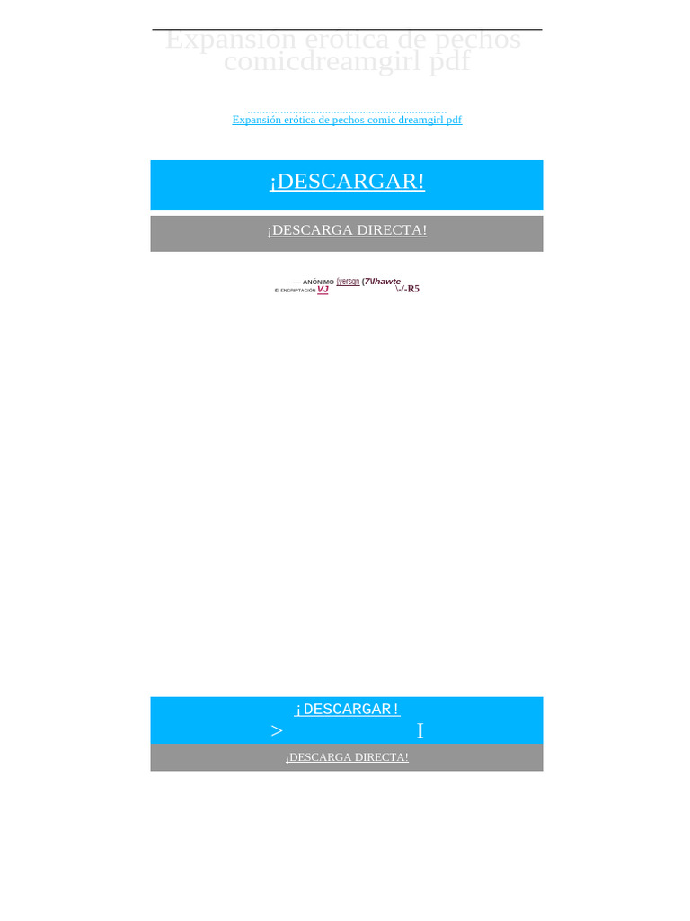 Cómic Erótico de Expansión de Senos PDF de Chica de Ensueño | PDF