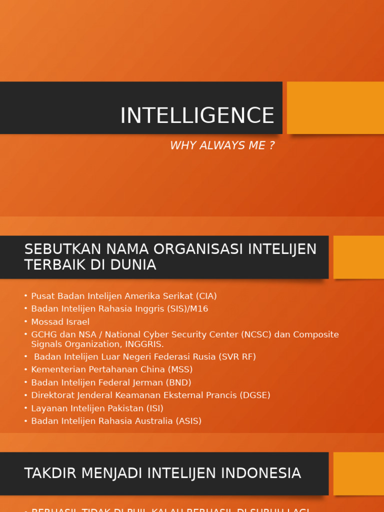 Organisasi Intelijen Terbaik Dunia | PDF