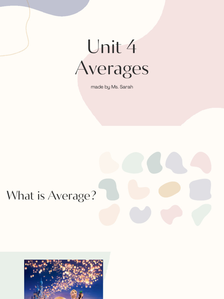 Unit 4 Averages (2) | PDF | Robust Statistics | Descriptive Statistics
