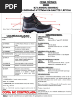 Ficha Técnica Bota Riverline GRS | PDF | Textiles | Calzado