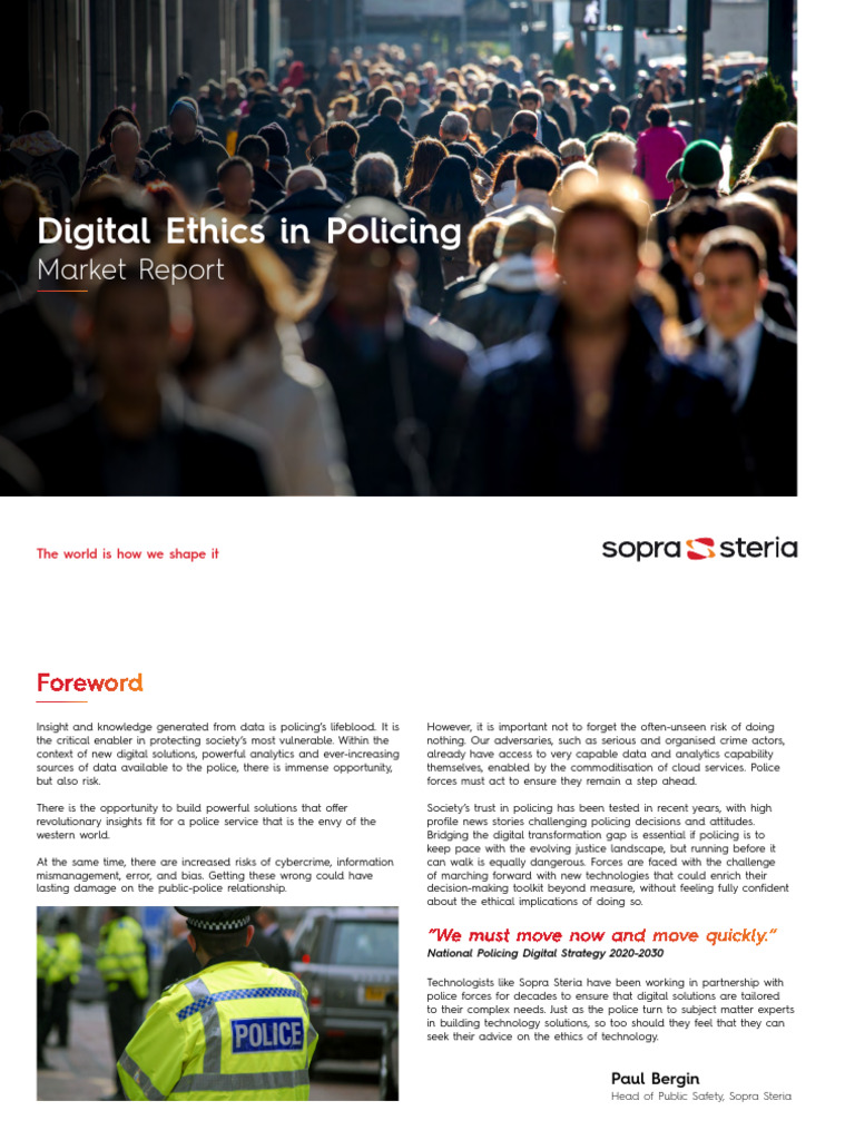 Digital Ethics in Policing | PDF | Risk | Privacy