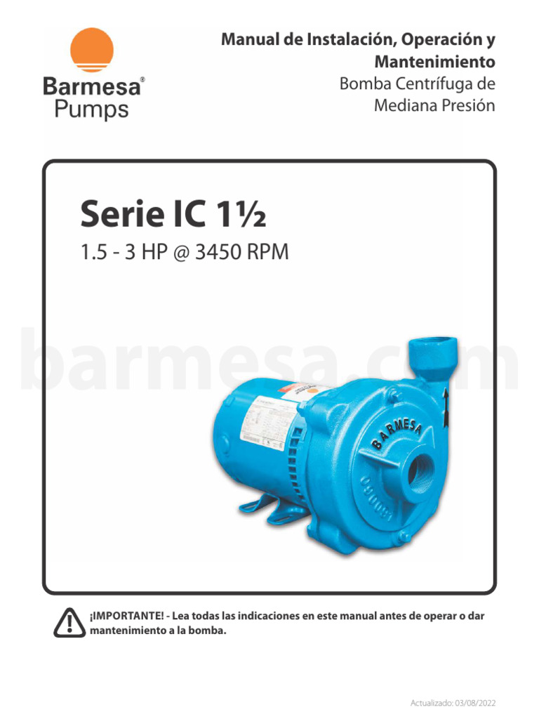 co_manual_ic1.50 | PDF | Bomba | Tornillo