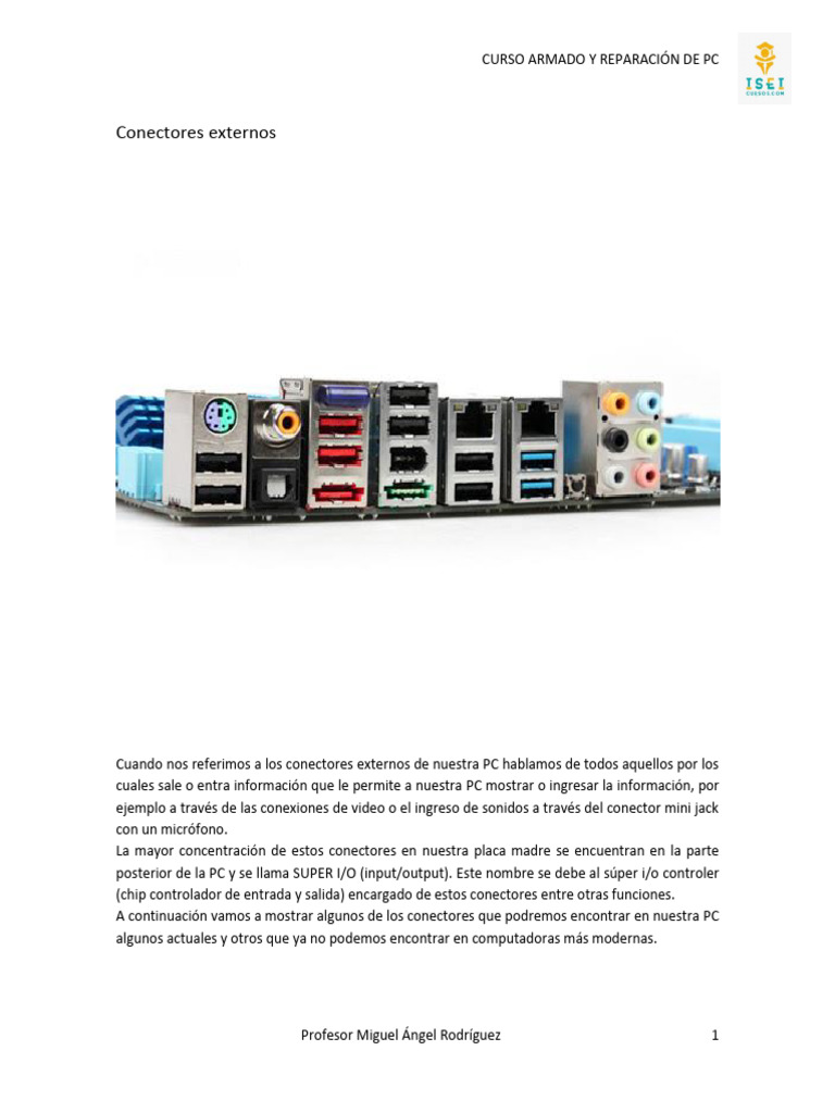 Conectores Externos | PDF | USB | Electrónica