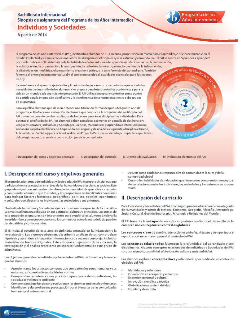 myp-brief-individuals-societies-2016-es | PDF | Evaluación | Plan de ...