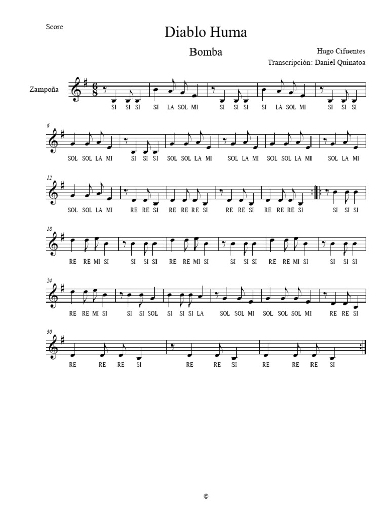 Diablo Huma - Notas | PDF