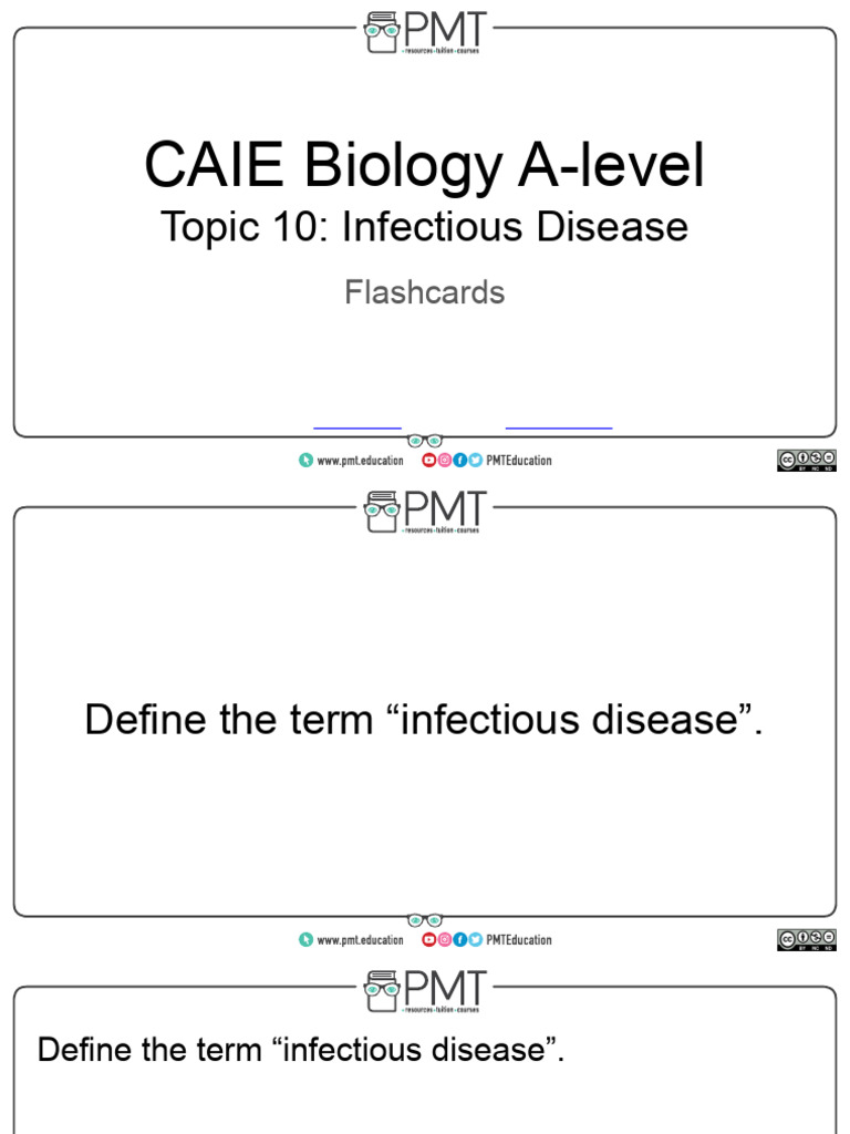 Topic 10 CAIE Biology A-Level Flashcards | PDF | Tuberculosis | Infection