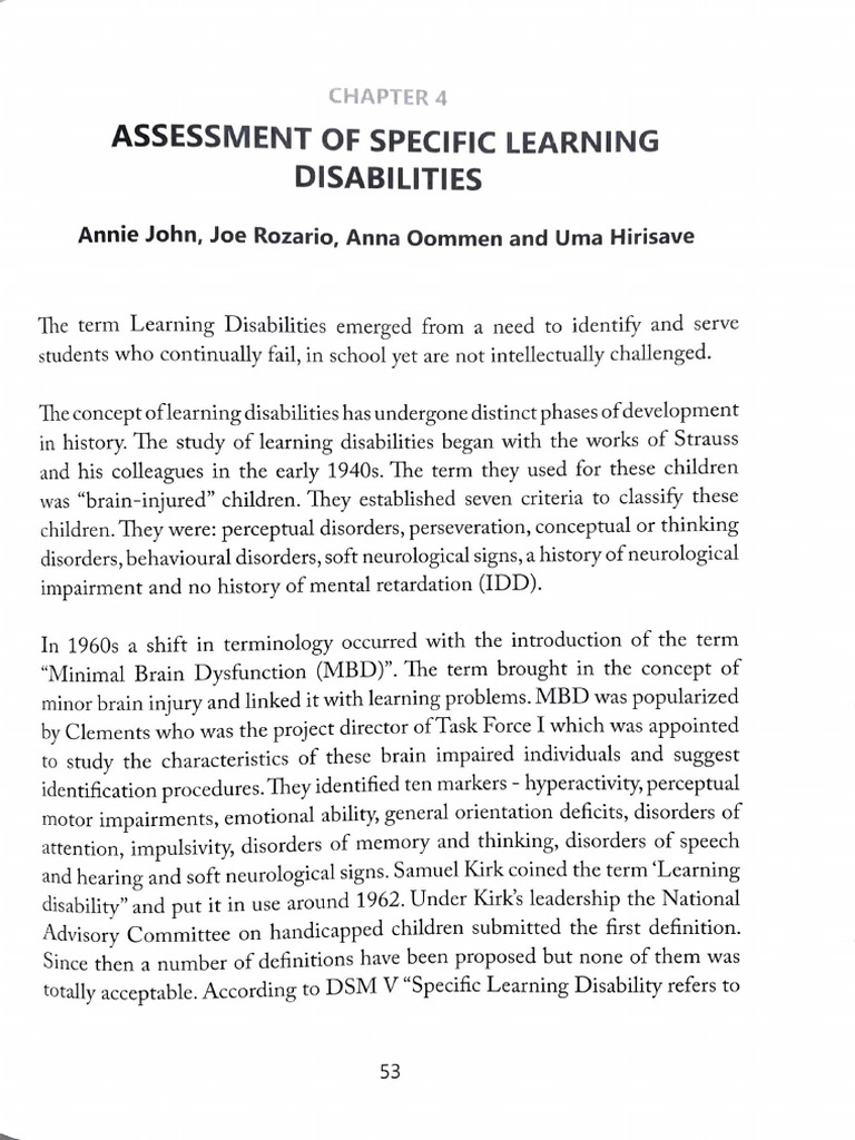 Sld | PDF | Learning Disability | Psychology