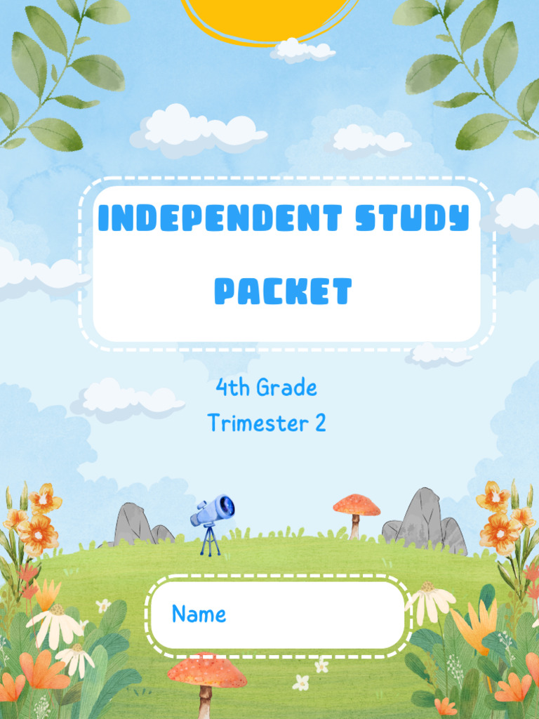 4th Grade Independent Study Packet-Tri 2 | PDF