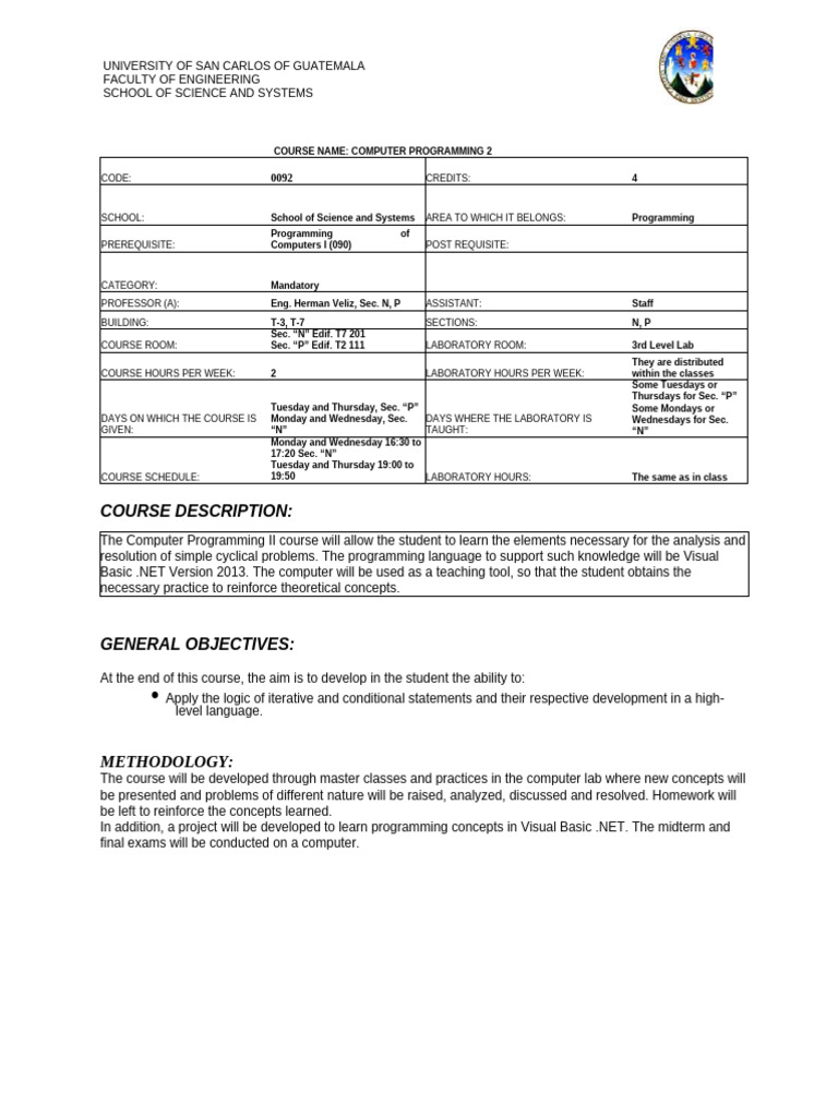 092-Computer Programming 2 | PDF | Computer Programming | Computing