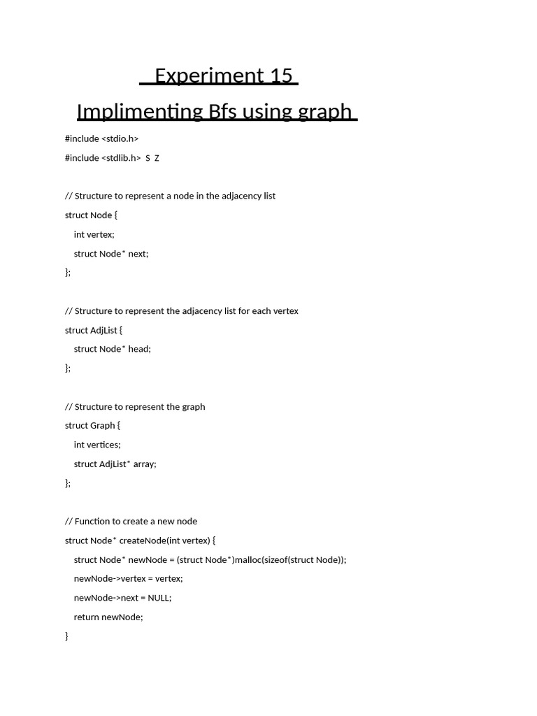 Dsa Lab File Exp 15 DSF Till Further | PDF | Vertex (Graph Theory) | Algorithms And Data Structures