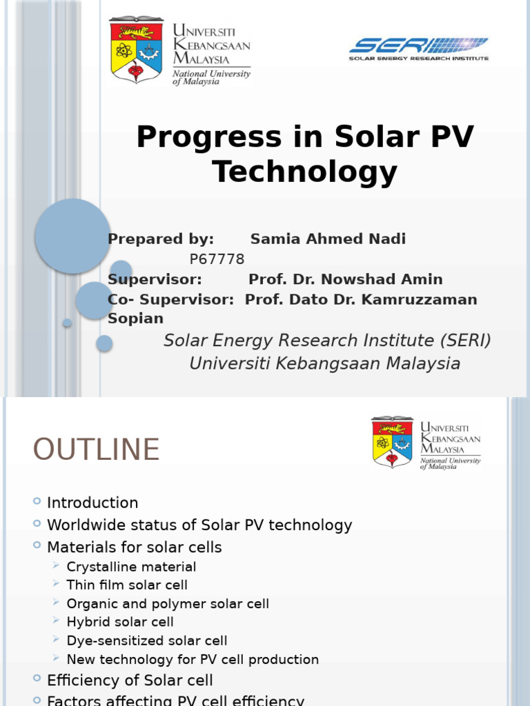 Advances in Solar PV Technology | PDF | Photovoltaics | Solar Cell