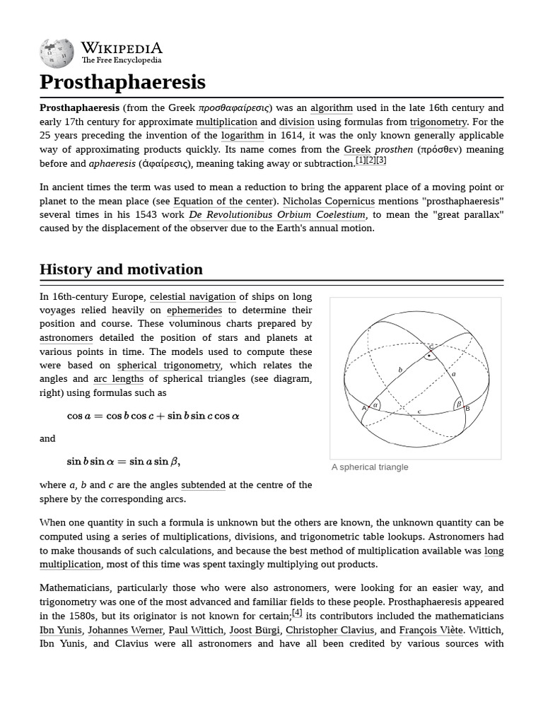 Prosthaphaeresis | PDF | Elementary Geometry | Trigonometry